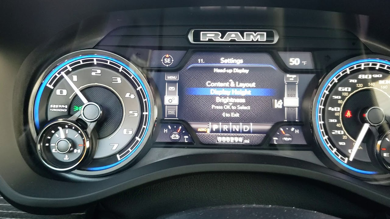 Changing HUD settings 2021 Ram 1500 - YouTube