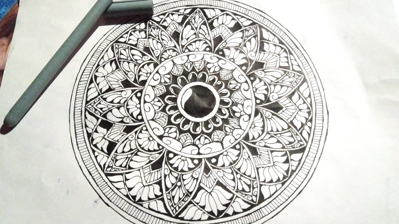 how to draw mandala art//mandal art for beginners Hindavishindeart ...