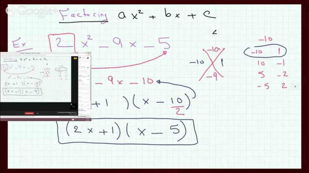 FACTORING BASIC POLYNOMIAL WITH COEFFICIENTS - YouTube
