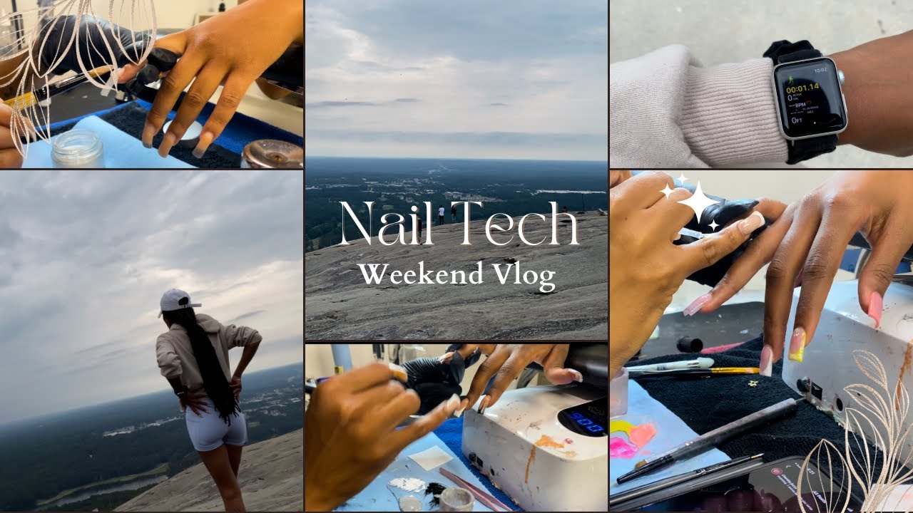 Nail Tech Vlog | Spend The Weekend with Me! Clients, Walking Stone ...