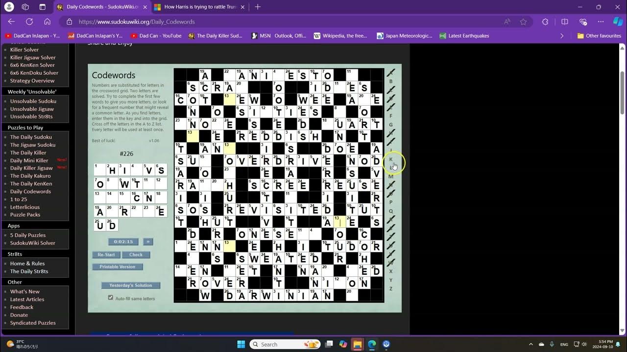 R&D! Daily Codewords - 2024-09-10 - YouTube