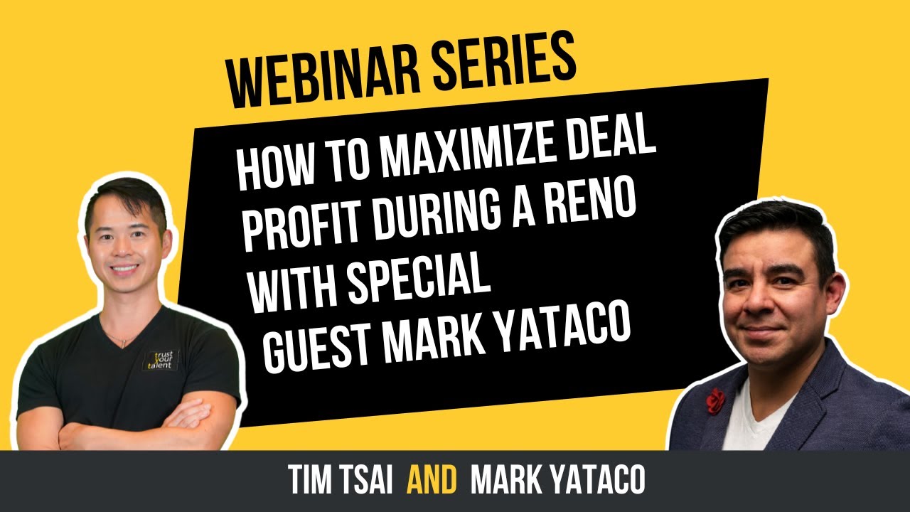 How to Maximize Deal Profit During a Reno with special guest Mark ...