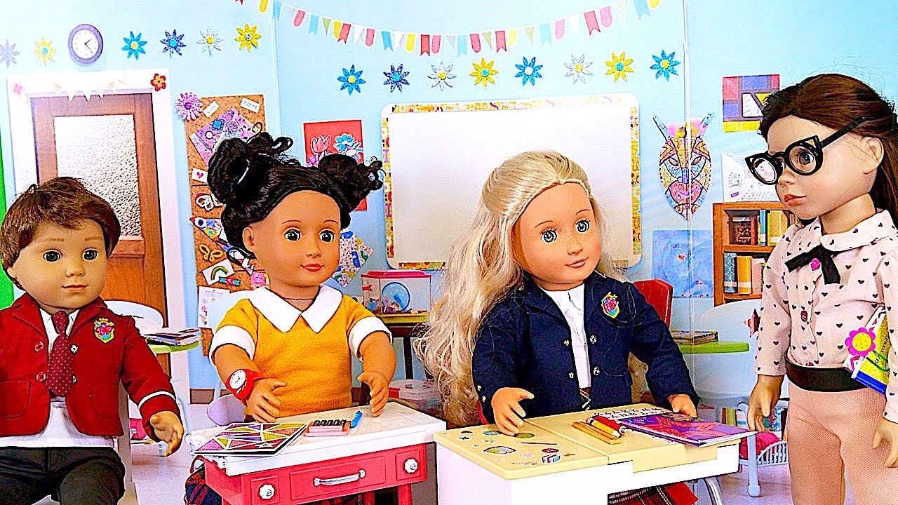 Baby Dolls school day with sports activites! Play Toys story - YouTube