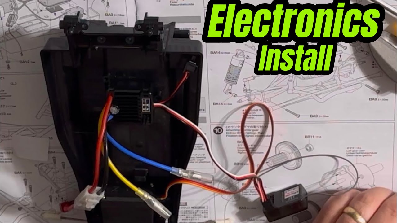Tamiya Rising Fighter Build Series Step 5 Electronics Install - YouTube