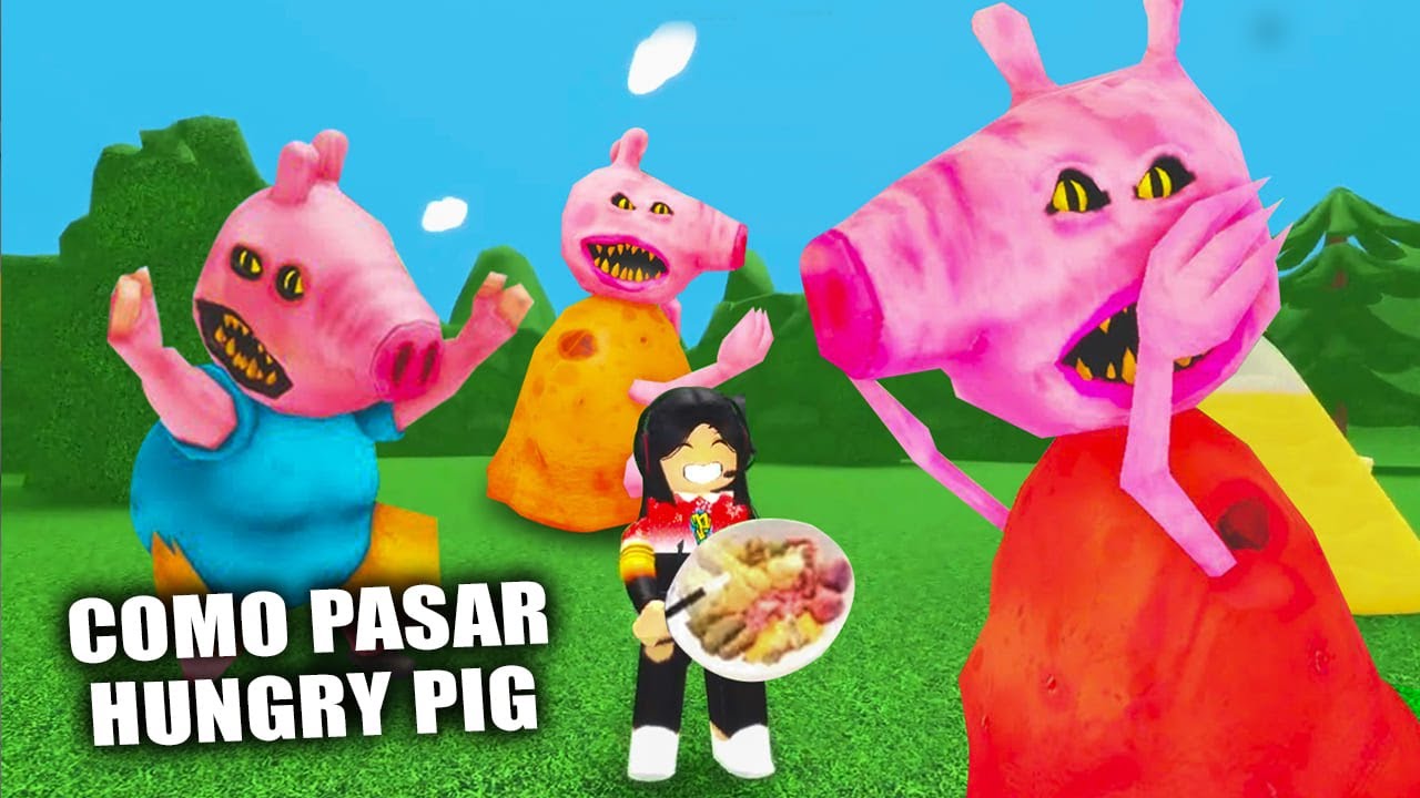COMO ESCAPAR DE LA FAMILIA PEPPA PIG.EXE ROBLOX | Hungry Pig - Go IT