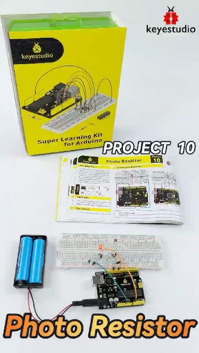 🐞Arduino Super Learning Kit:Photo Resistor 🤖 #keyestudio #shorts #stem #arduino #coding #diy # ...