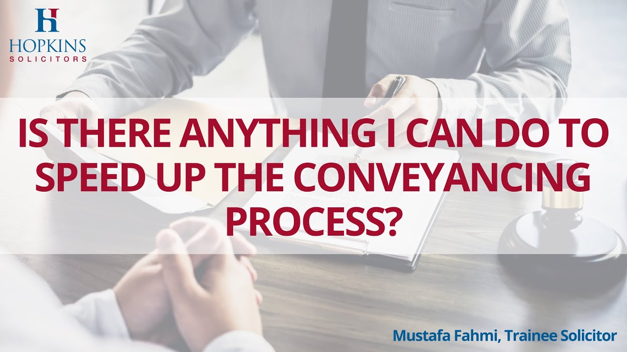 Is there anything I can do to speed up the conveyancing process? - YouTube