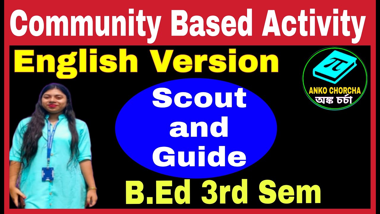 Community Based Activity- Scout and guide in English version, School ...
