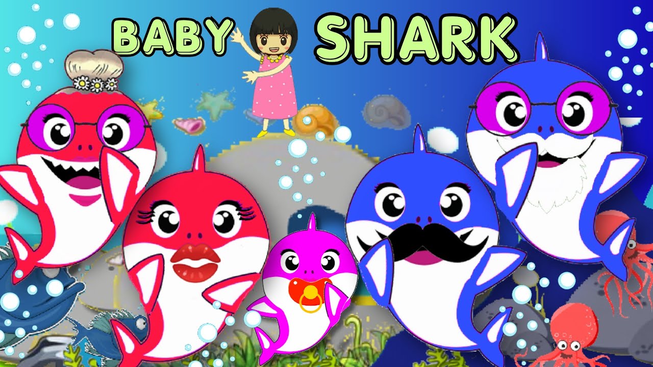 Baby Shark | lirik lagu baby shark | lagu anak anak | keluarga ikan hiu ...