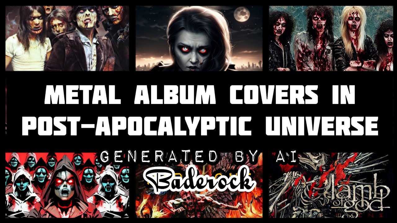 Metal Album Covers in Post Apocalyptic Universe - Generated by AI metal ...