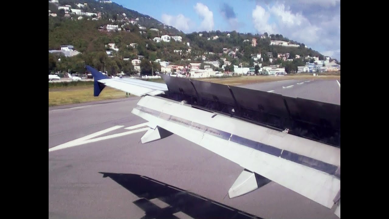 Landing in St. Thomas! | US Airways A319 Sunny Approach and Landing *HD ...
