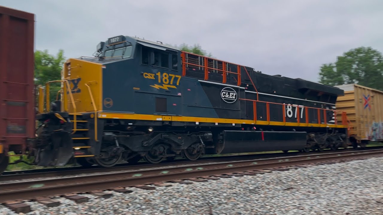 CSX 7257 Leads Giant CSX M408-26 NB Manifest CSXT 1877 C&EI HU Mid DPU Plus CSX 7794 Florence SC ...