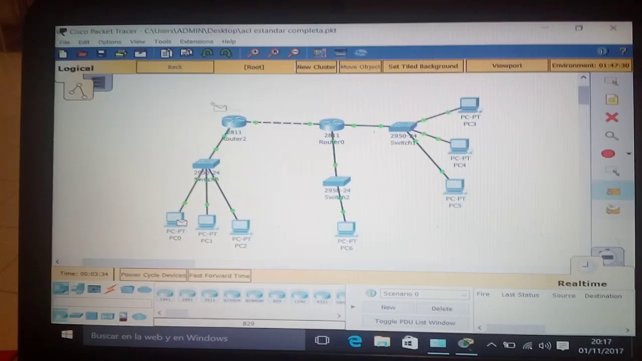 Acl router cisco (seguridad informatica 9 semestre) - YouTube