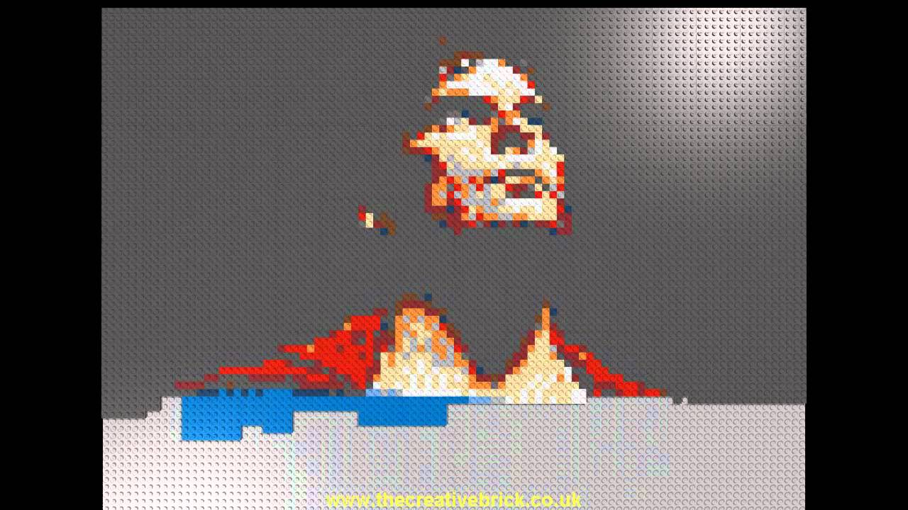 Christopher Reeve as Superman - Lego Mosaic - YouTube
