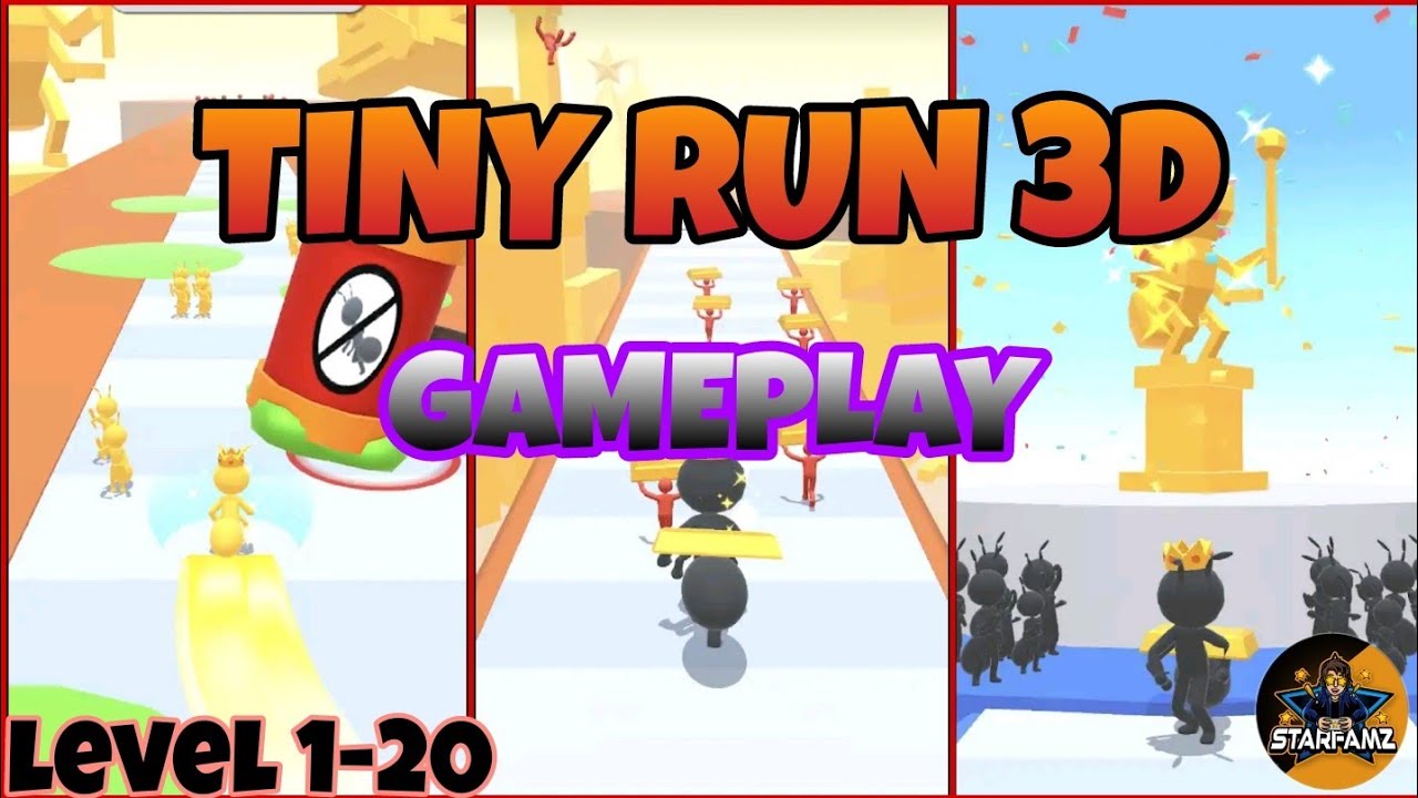 Tiny Run 3D || Gameplay!! [Level 1-20] - YouTube