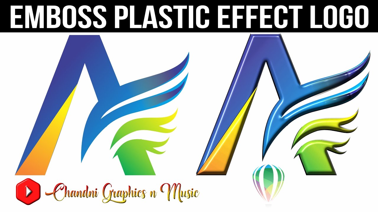 Emboss Plastic Effect Logo I Plastic Effect Logo In Coreldraw - YouTube