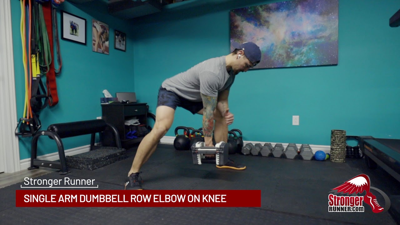 Single Arm Dumbbell Row Elbow on Knee DEMO - YouTube