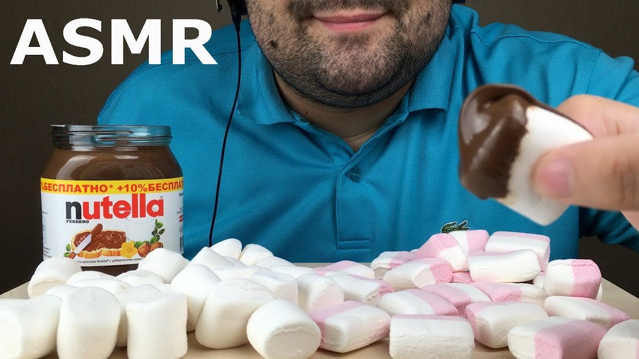 ASMR NUTELLA and MARSHMALLOW (Best Soft and Sticky Eating Sounds ...