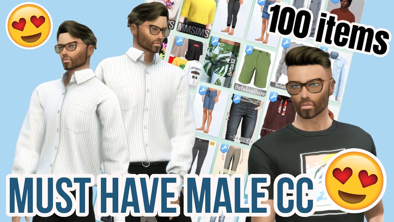 Male Alpha CC STARTER PACK | Sims 4 Alpha CC Haul - YouTube