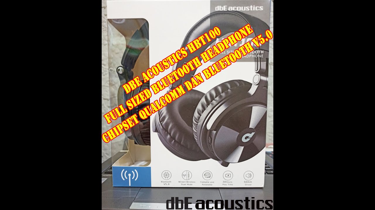 Review dan Unboxing Headphone dbE acoustics HBT100 Full Sized Over Ear ...