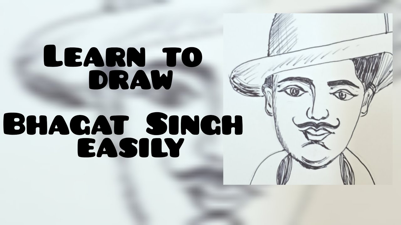 Draw Bhagat Singh easily |step by step |Independence Day Drawings ...