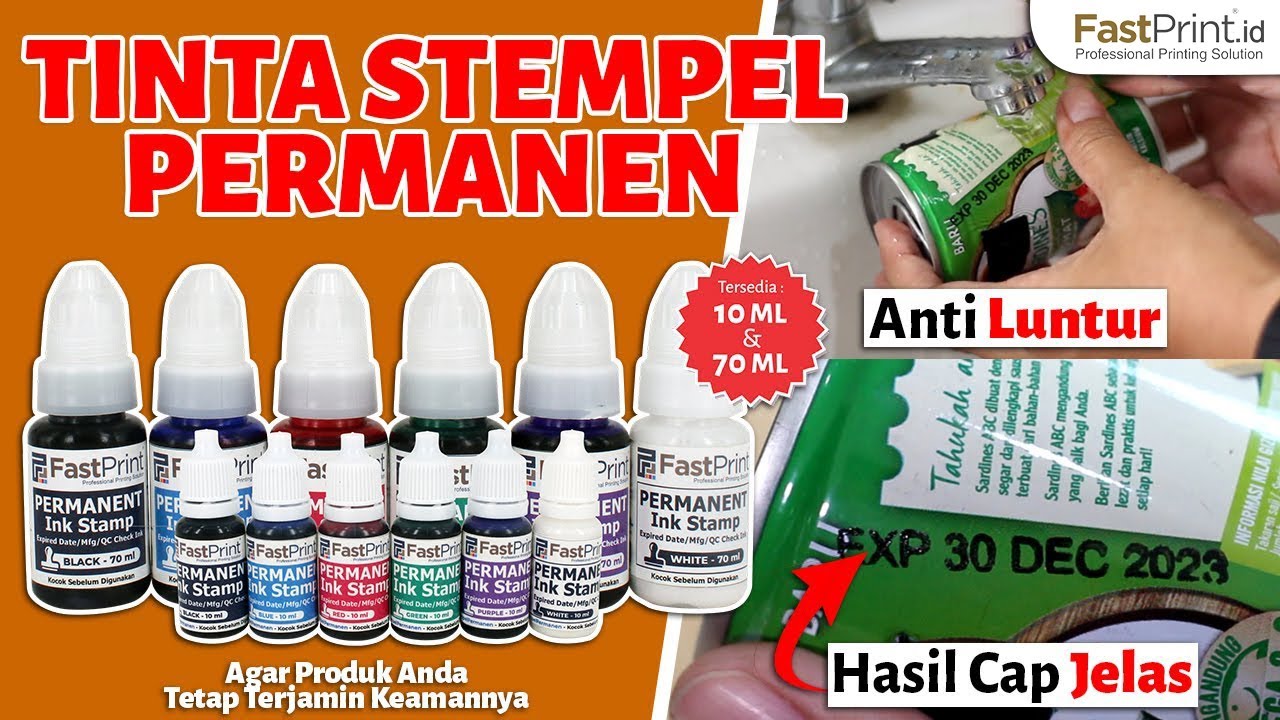 Tinta Stempel Permanen ANTI LUNTUR untuk Tanggal Kadaluarsa | Expired ...