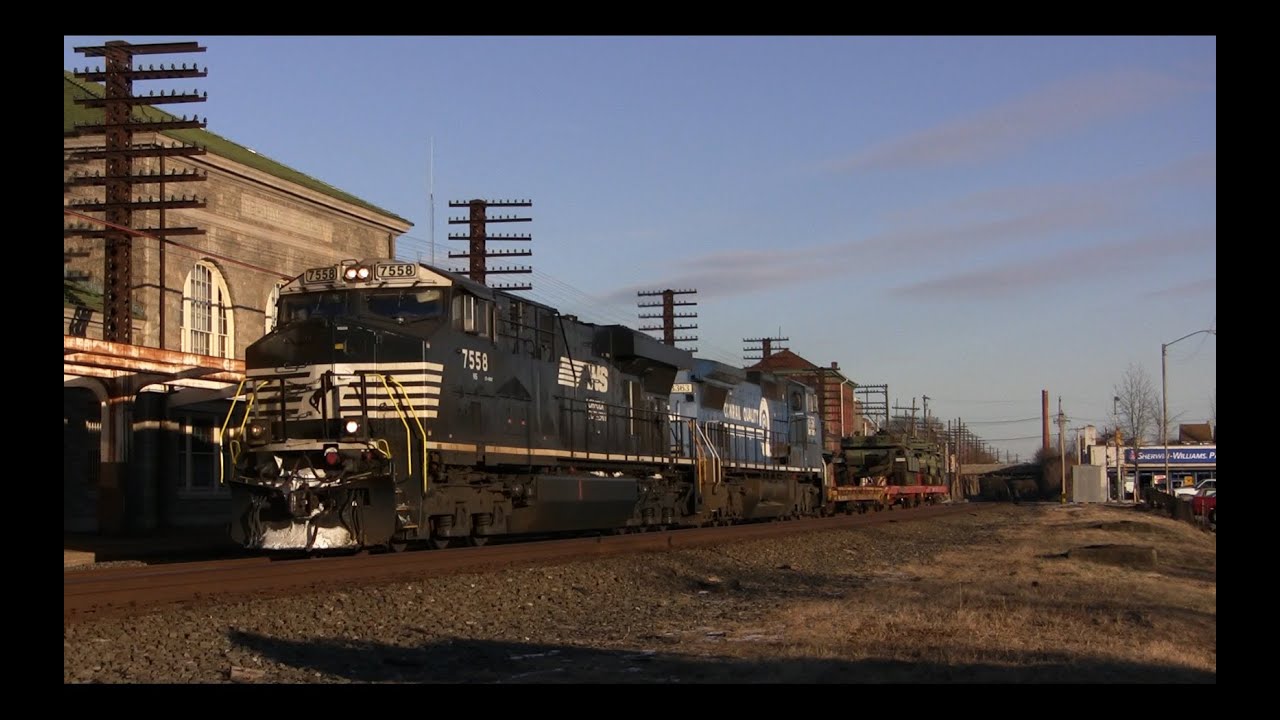 A Military Train, SD40-2's, SD70ACe's, and Conrail - YouTube