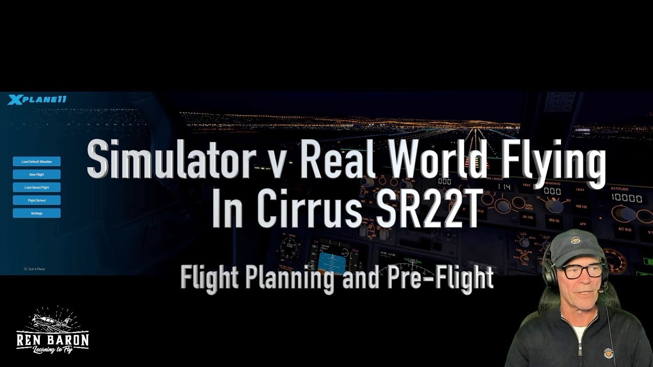 Sim v Real World-Flight Planning and Preflight in Cirrus SR22T - YouTube