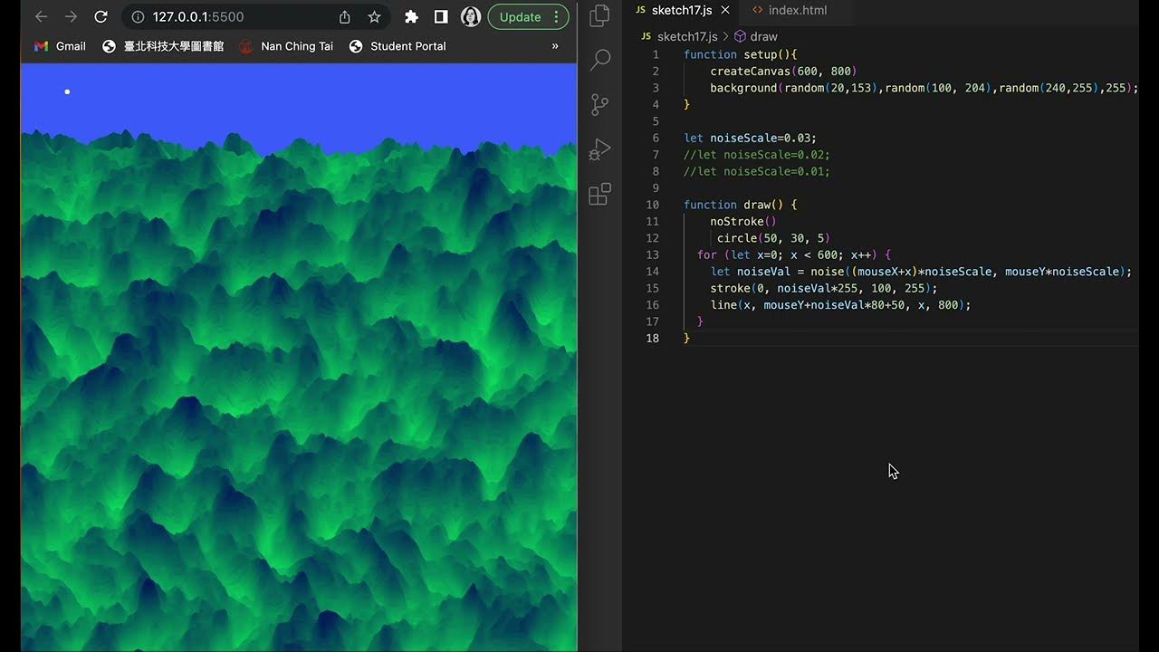 P5.js Perlin Noise - YouTube