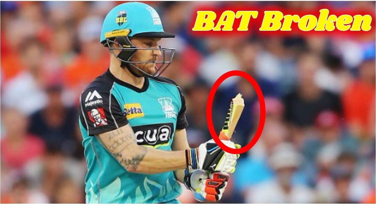 Top instances when the bowler broke a batsman's bat - YouTube