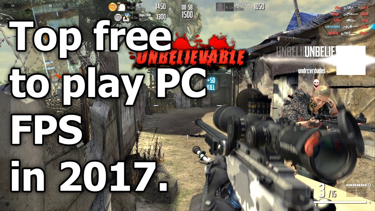 TOP 5 FREE TO PLAY PC FPS SHOOTERS IN 2017 !!!!! - YouTube