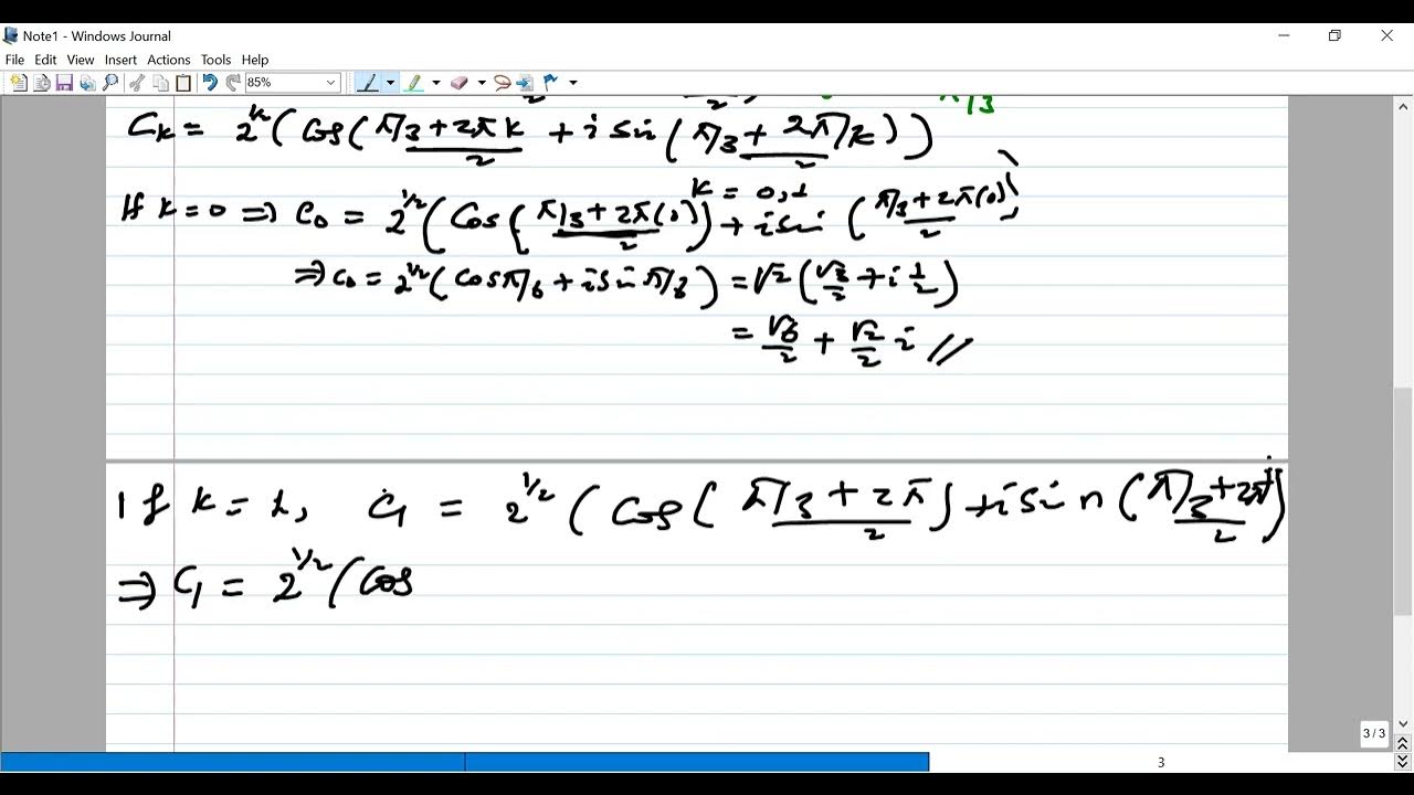 The nth Roots of a Complex Number Part 1 - YouTube