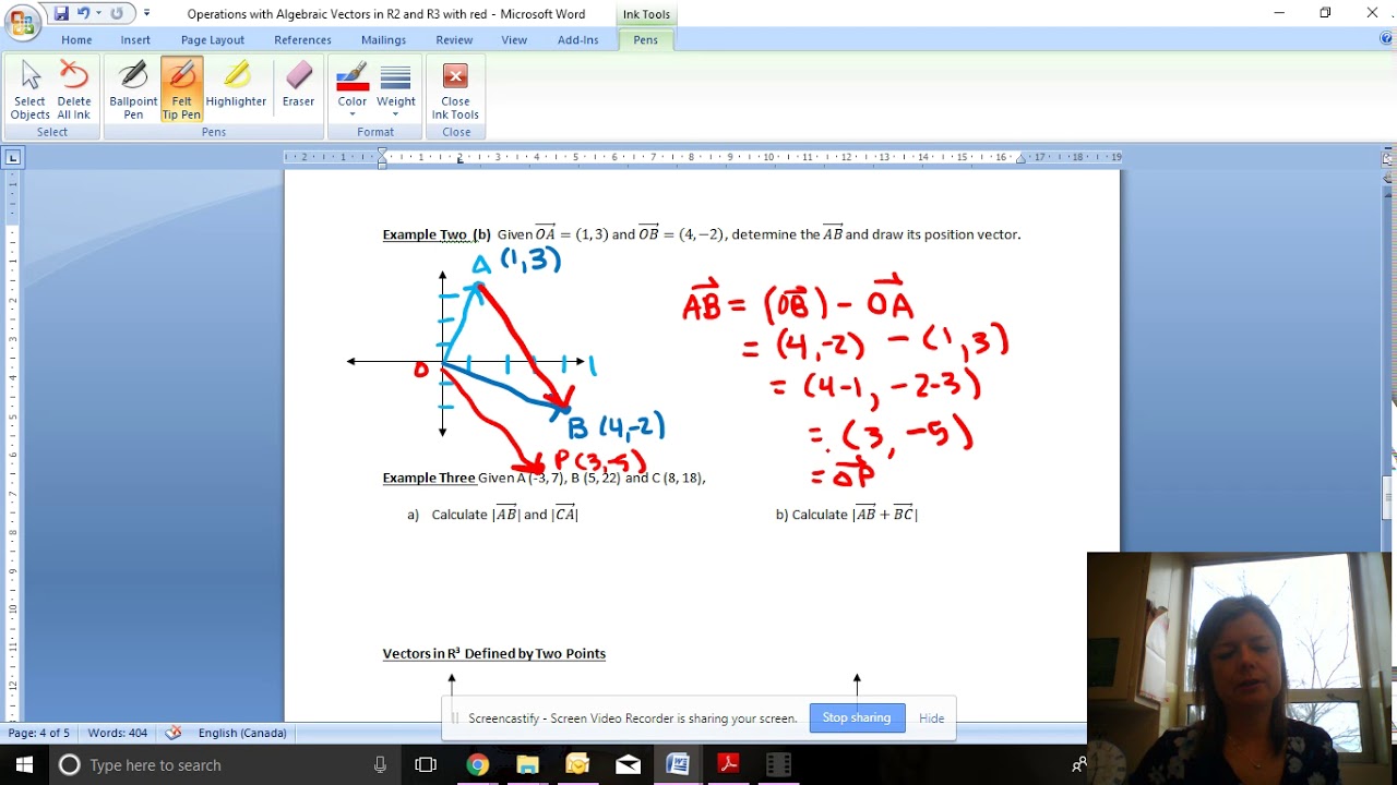 Operations with Algebraic Vectors in R2 and R3 (Part 2) - YouTube