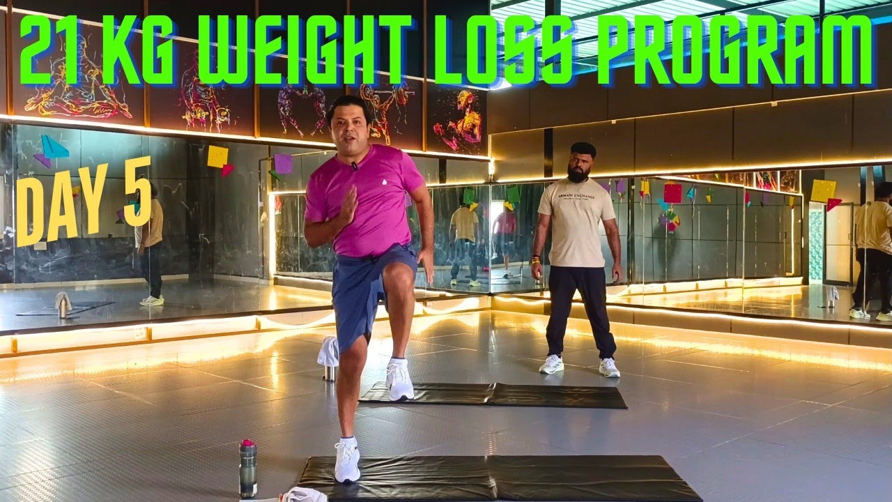 21 KG weight loss workout program (hindi) // 40 days || day 5 || at ...