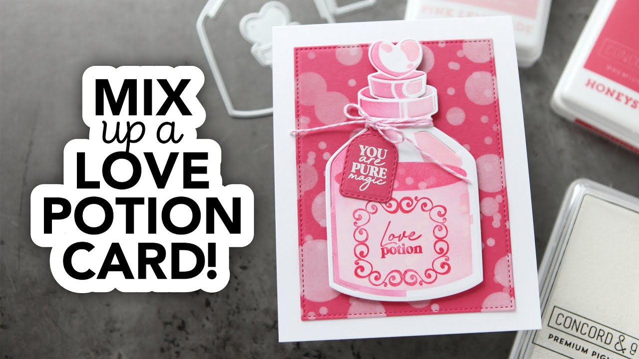 Mix up a love potion card with me! And make it pink! - YouTube