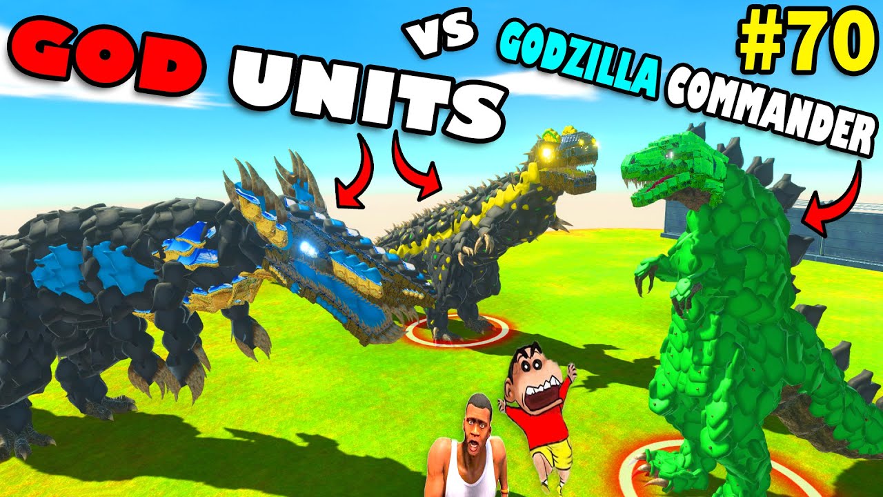 GOD UNITS vs GODZILLA COMMANDER HAMID-T SHINCHAN & CHOP in Animal ...