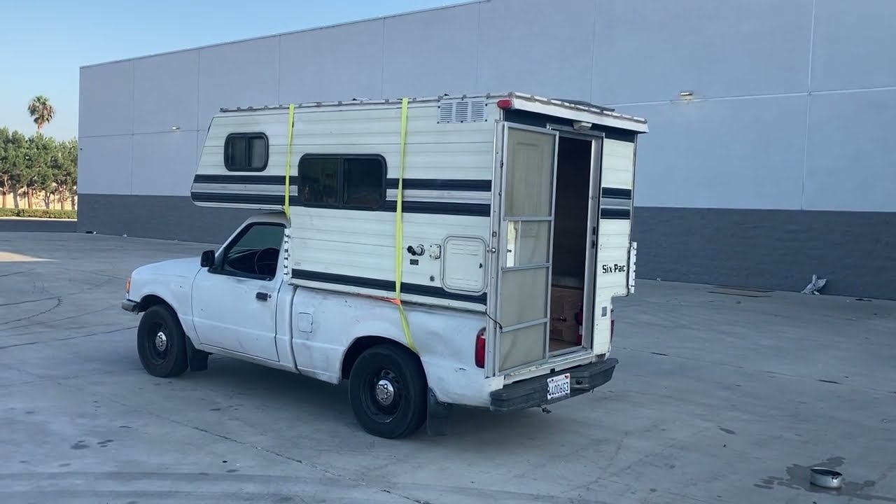 #4 1993 six pack truck bed camper - YouTube