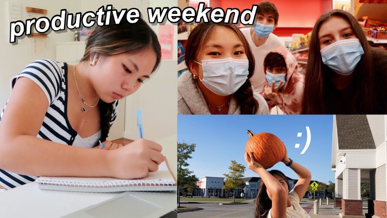 PRODUCTIVE WEEKEND IN MY LIFE | studying and hanging out with friends ...