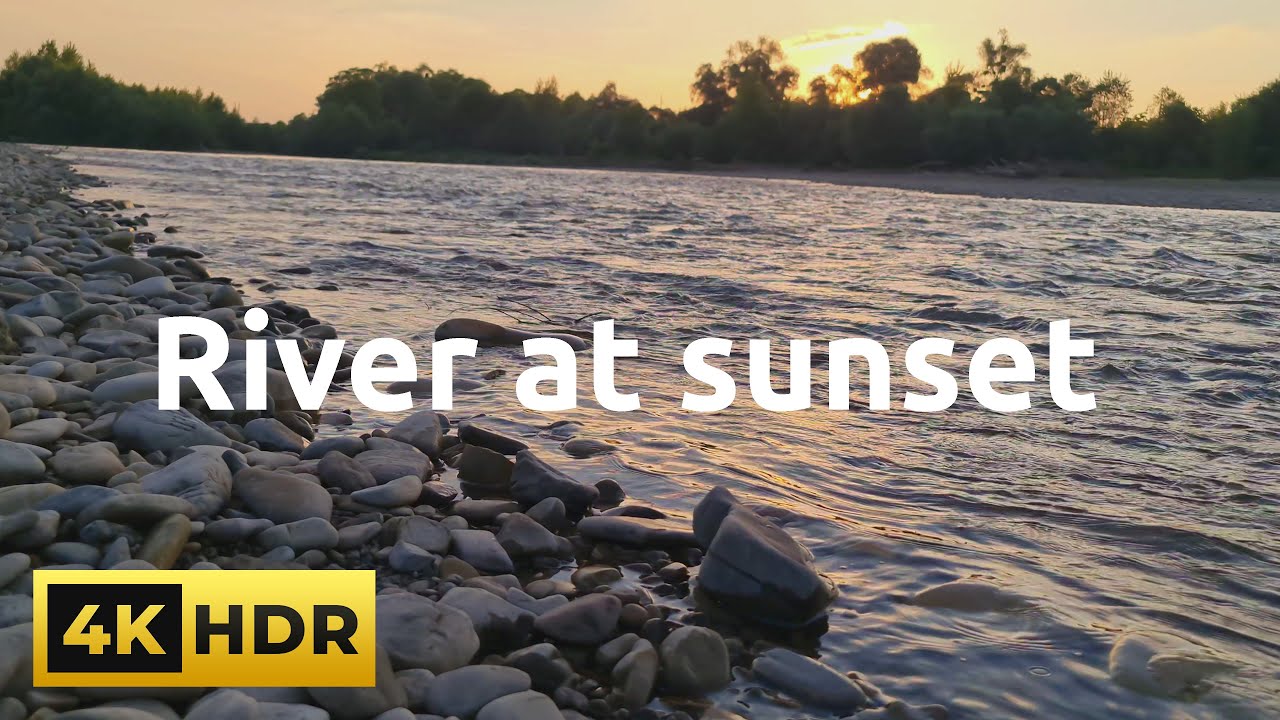 River at sunset #4k #4kstatus #sunset #river #serenity - YouTube
