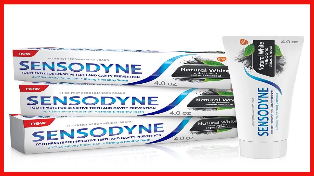 Sensodyne Natural White Whitening Toothpaste, Charcoal Toothpaste for ...