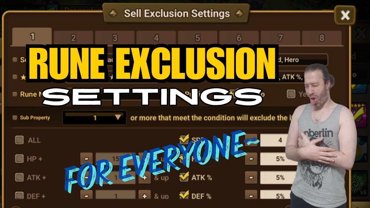 2024 Rune Exclusion Settings [Summoners War] - YouTube