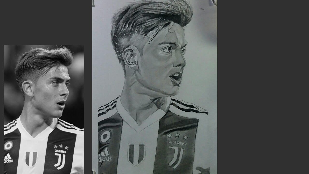 #sketch #PauloDybala Drawing Paulo Dybala - YouTube