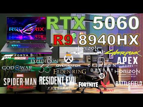 ASUS ROG STRIX G16 GAMING TEST RTX 5060 + Ryzen 9 8940HX