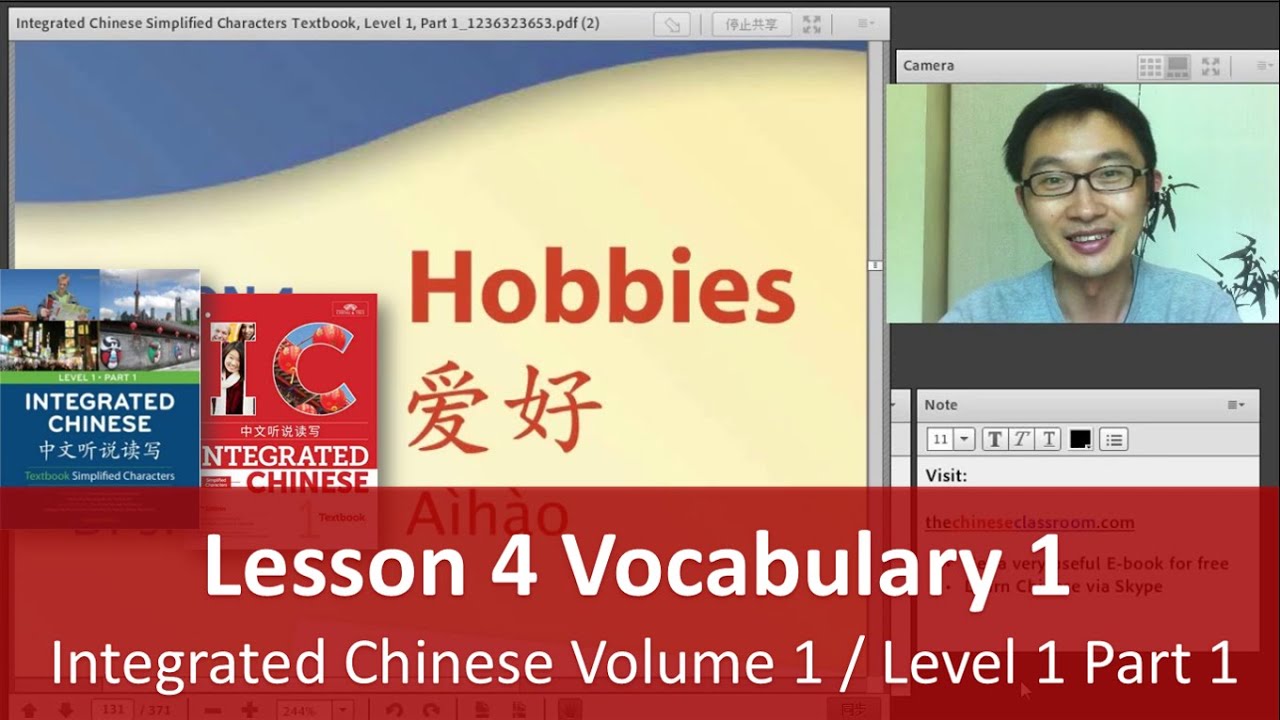 Lesson 4 Vocabulary 1 - Integrated Chinese Volume 1 / Level 1 Part 1 ...