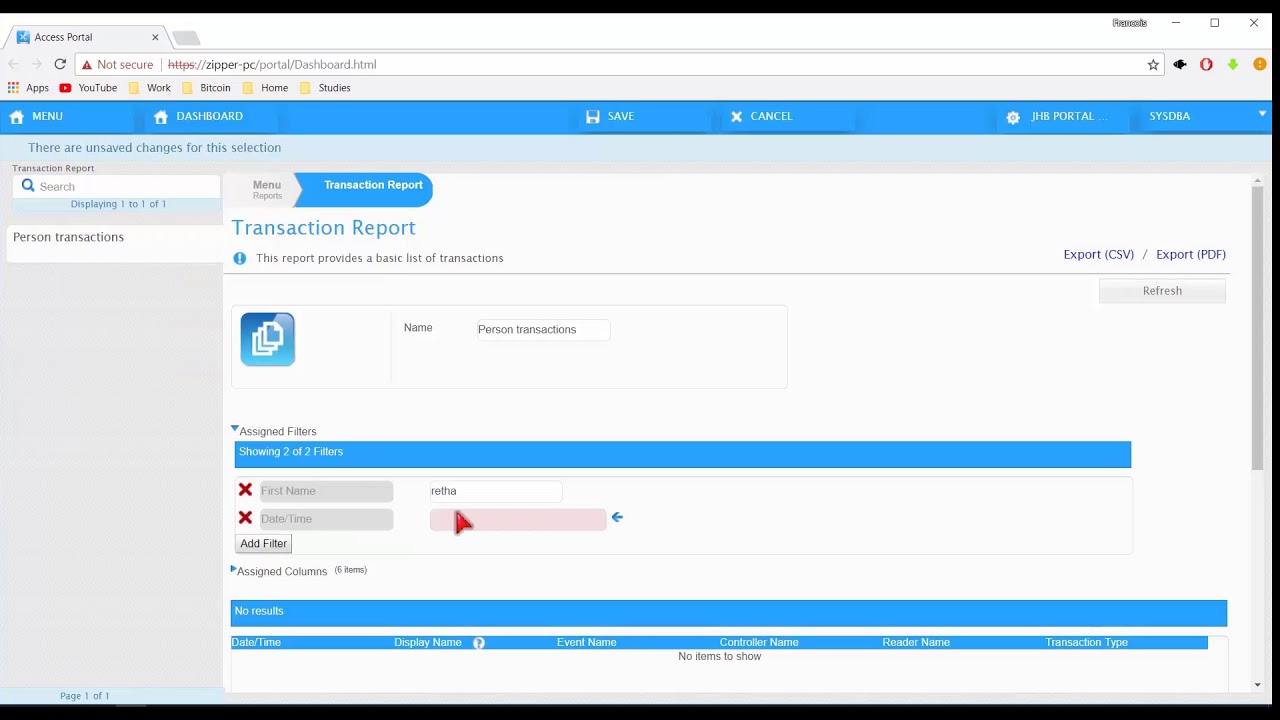 How run Reports for Access Portal - YouTube