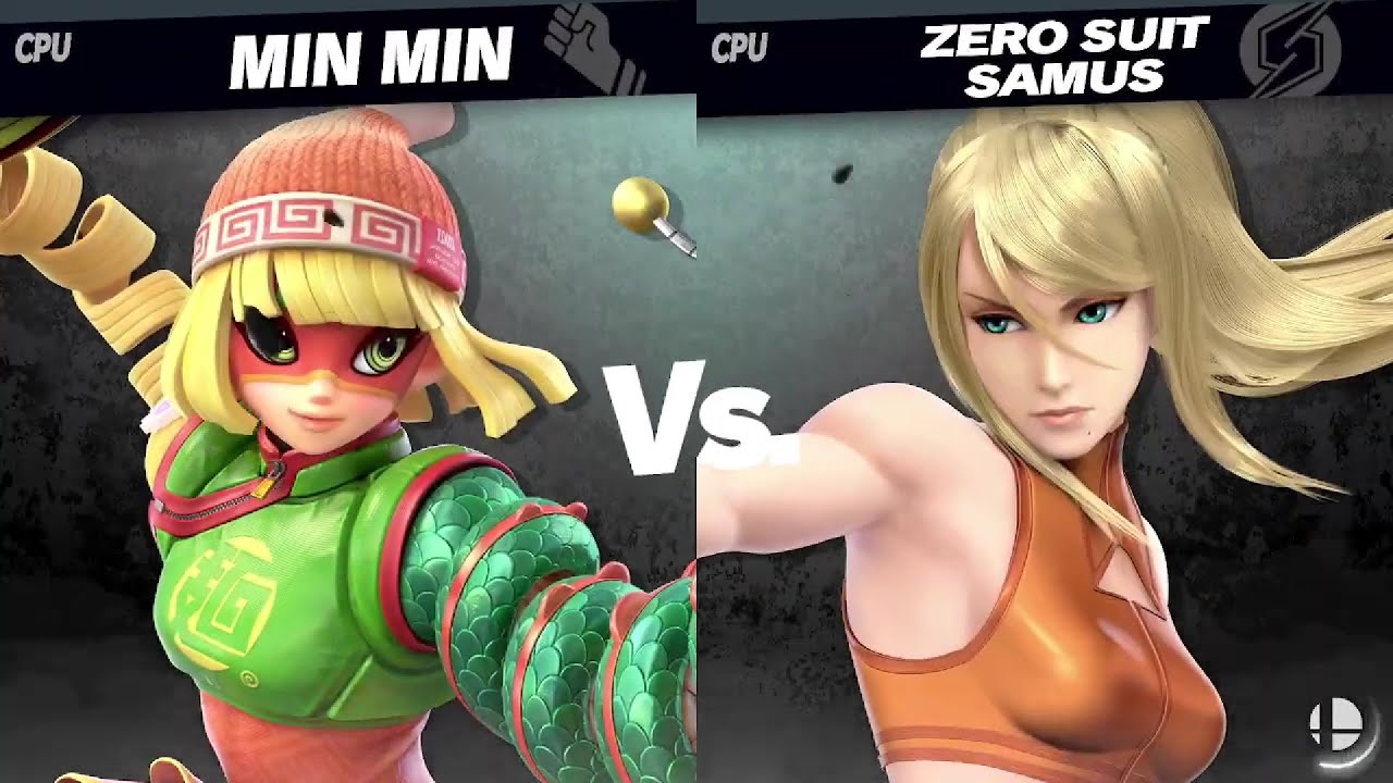 Smash Ultimate EX Min Min VS Zero Suit Samus - YouTube