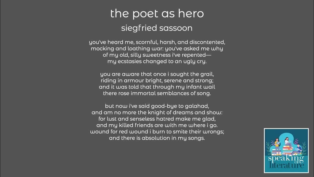siegfried sassoon - the poet as hero - YouTube