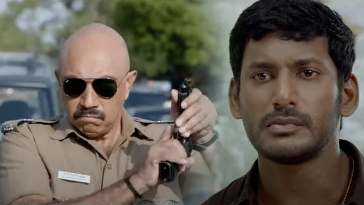 Police ke roop mein Sathyaraj ka ek alag hi khauf hai | Vishal, Shruti ...