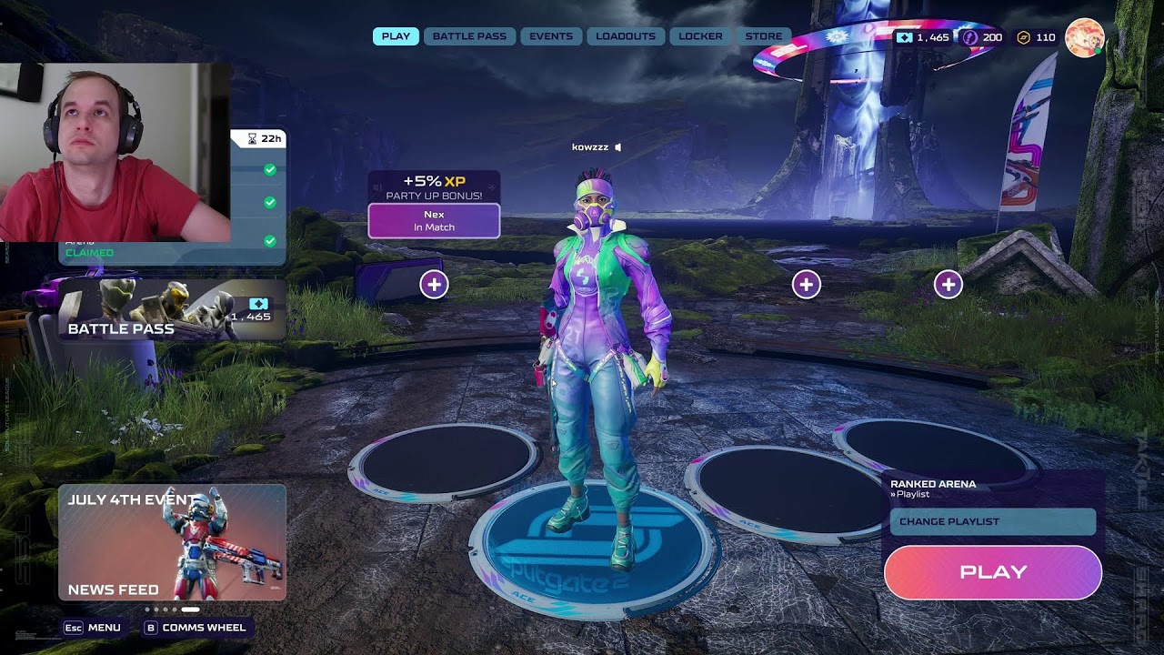 short splitgate 2 stream -- ranked arenas july 3rd - YouTube