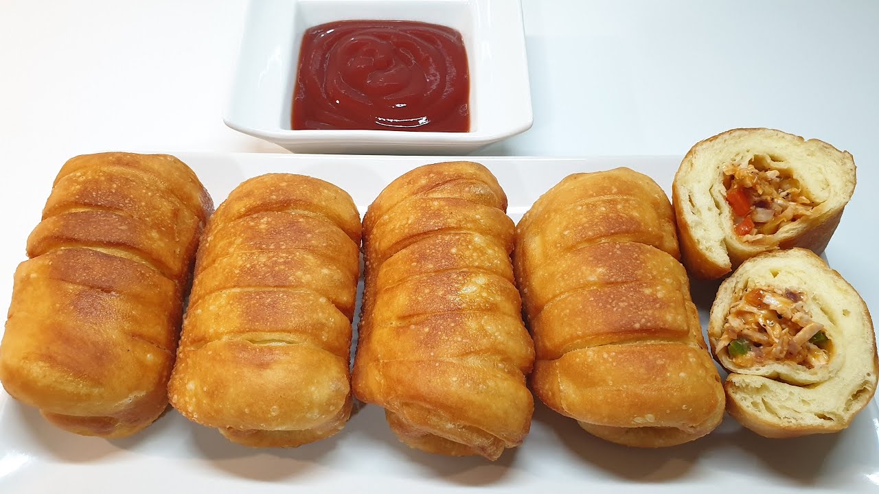 Fried Chicken Bread Recipe | Chicken Bread Recipe - YouTube